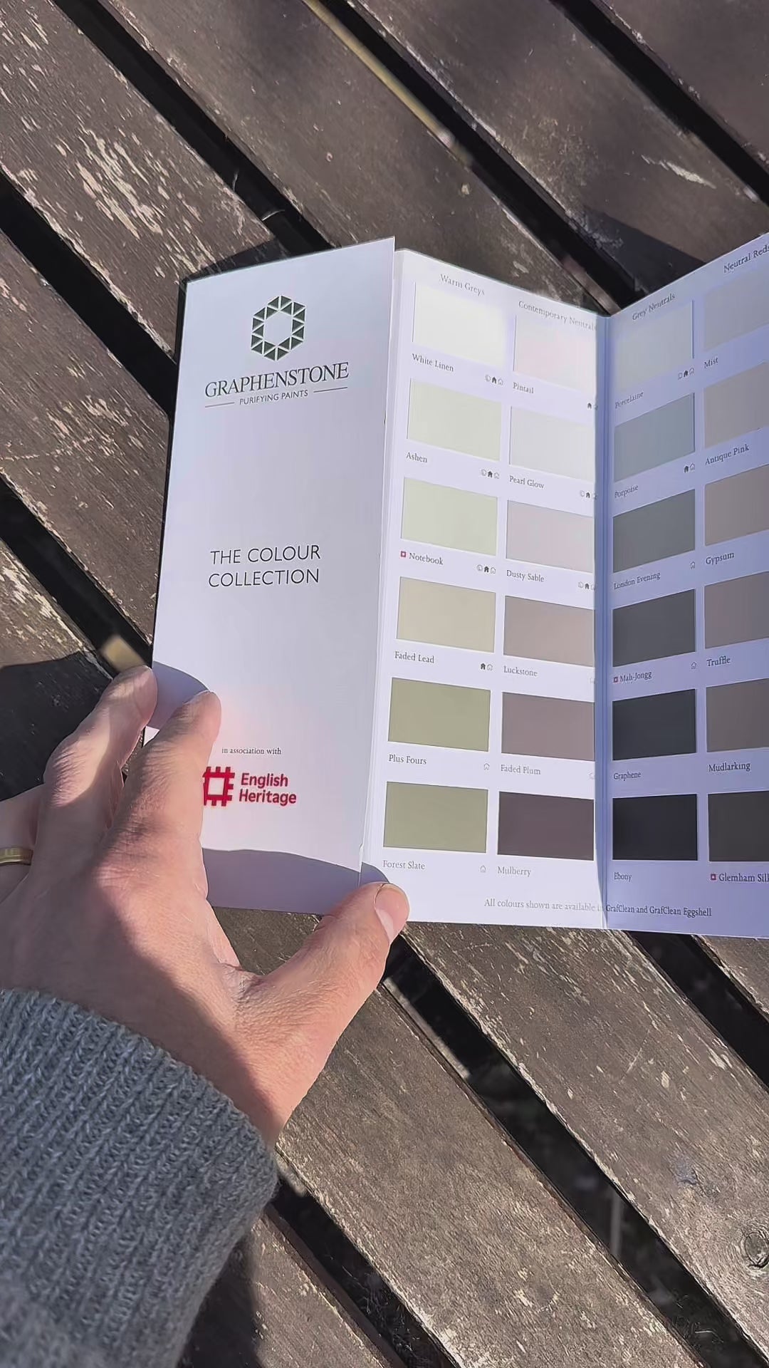 Graphenstone - Hand Painted Colour Chart | Greenshop Paints